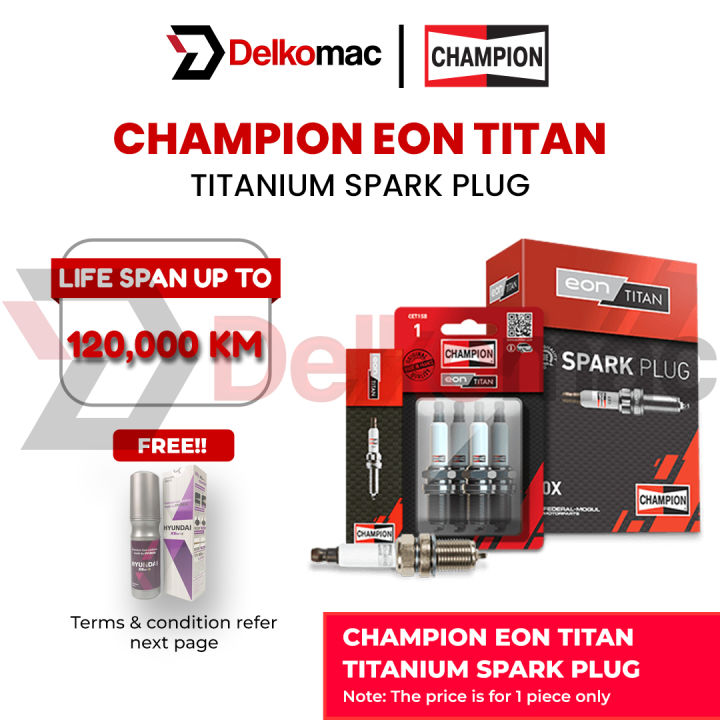 Champion Eon Titan Titanium Spark Plug 1pcs - Mazda/Perodua/Volkswagen ...