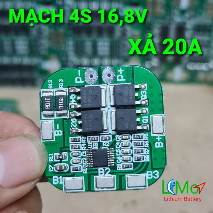 Mạch 4s 16,8v 20A. Bảo vệ khối pin bằng IC, Tự động cân bằng pin, đầy ...