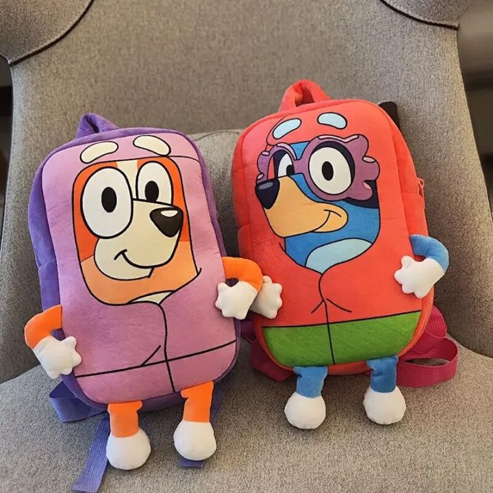 Anime Bluey Y Bingo Figures School Backpack Polyester Plush Toy Cartoon ...