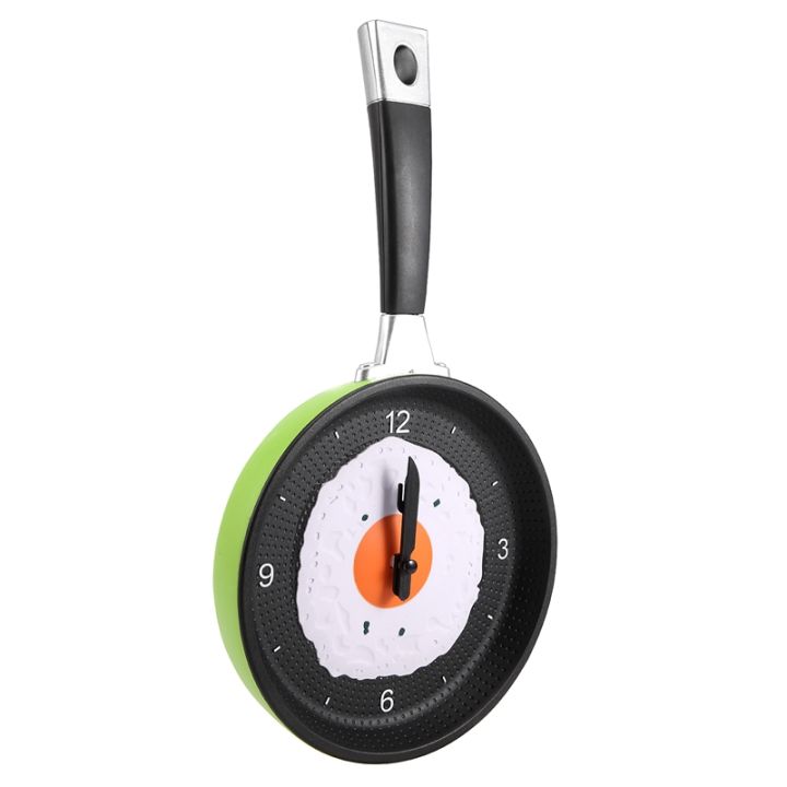 G1(TEBM) Frying Pan Clock with Fried Egg - Novelty Hanging Kitchen Cafe ...