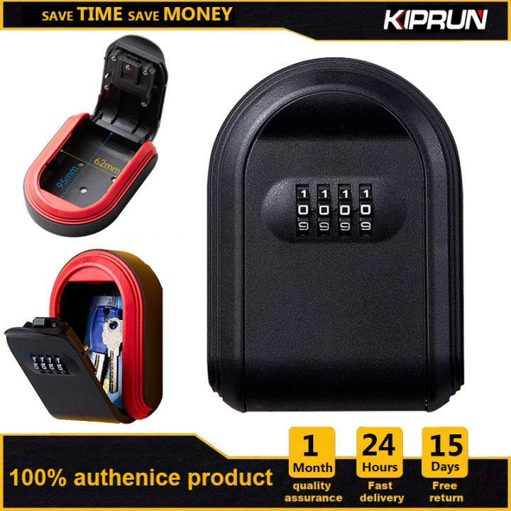 KIPRUN Key Lock Box, Wall Mount Secret Box Organizer 4 Digit ...