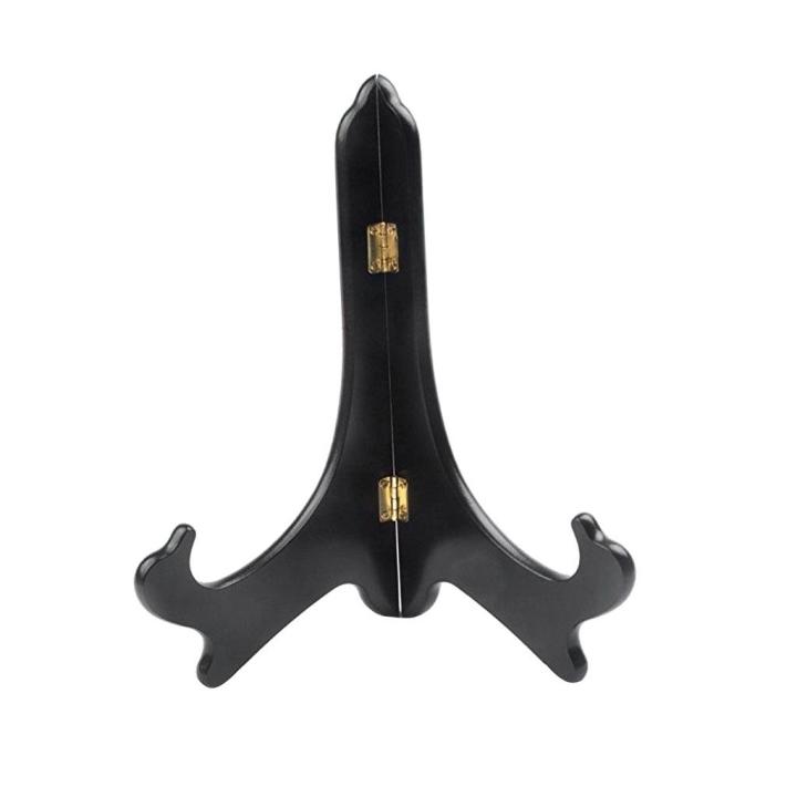 LazaraToy Heavy Duty Wooden Foldable Display Easel Stand Dish Plate ...
