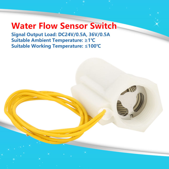 Plastic Water Flow Sensor Switch Piston Type G1/2in Male/Female Thread ...