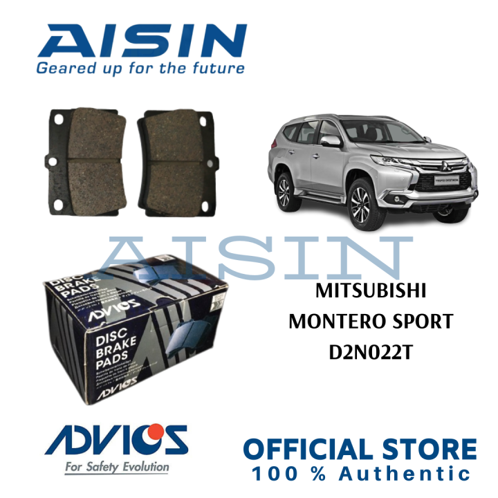 AISIN / ADVICS Brake Pad for MITSUBISHI MONTERO SPORT (D2N022) 4pcs ...
