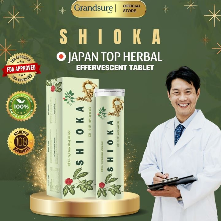 SHIOKA JAPAN TOP HERBAL EFFERVESCENT TABLET REMOVE FIBROIDS, CYSTS, BREAST TUMORS, PROSTATE ...