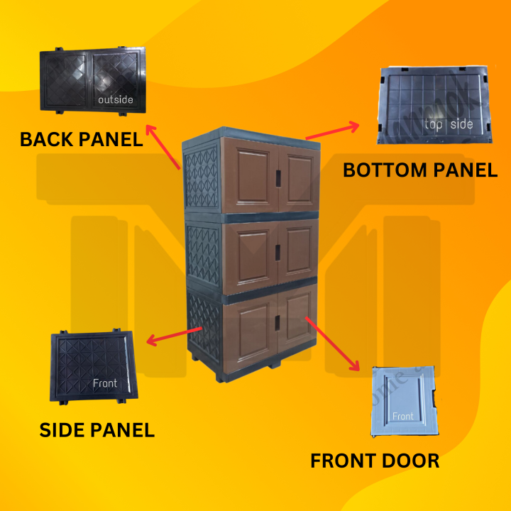 0005 Storage Cabinet 3 Tier / Plastic Cabinet / kitchen cabinet/Almari ...