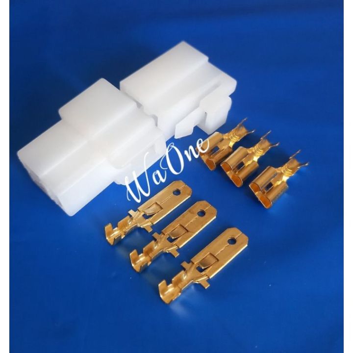 Socket 3 pin Besar Plus Skun Soket Kabel Mobil 3pin Konektor Besar ...
