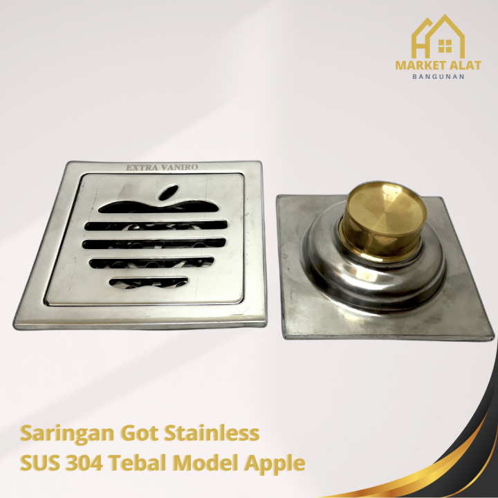 Saringan Got Stainless SUS 304 Tebal Model Apple / Kuningan Floor Drain ...