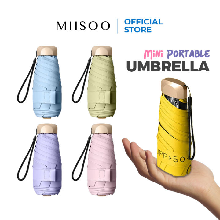 MIISOO Mini Pocket Umbrella UPF50 Payung Mini Payung saku Payung Lipat ...