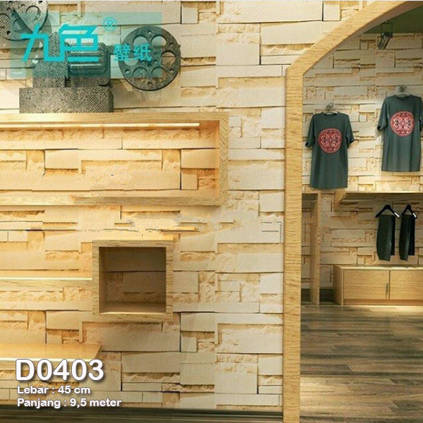 D0403 Wallpaper Sticker Batu Bata Alam | Lazada Indonesia