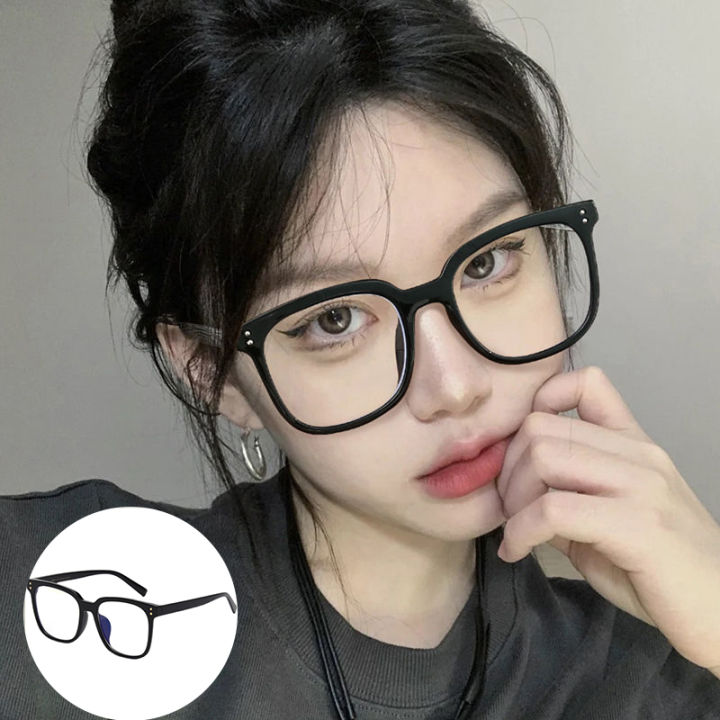 YOUJ Korean Square Frame Glasses For Women Men Anti-Blue Light Eyewear ...