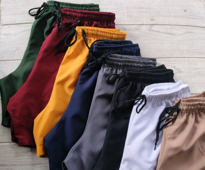 PLAIN TASLAN RUNNING SHORTS - UNISEX - 2 SIDE POCKETS | Lazada PH
