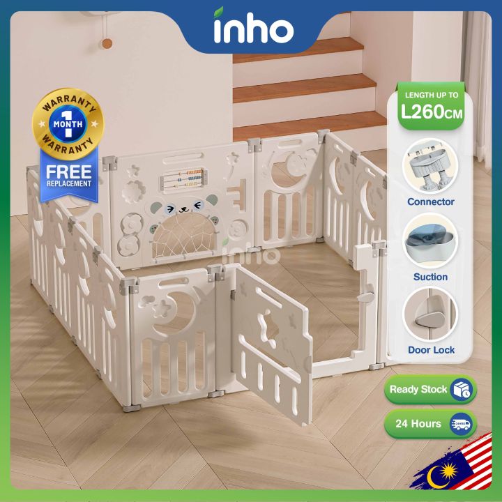 INHO Foldable Kids Gaming Fence Safety Baby Playpen Fence Kids Game ...