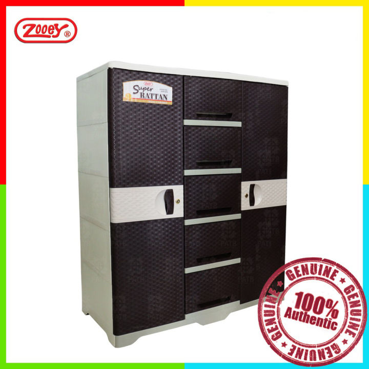 SRN-2009 Zooey Super Rattan Dual Cabinet/Wardrobe/Clothes Organizer ...