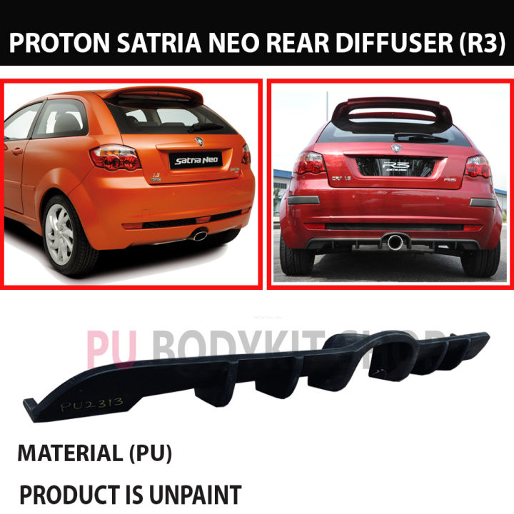 PROTON SATRIA NEO REAR DIFFUSER (R3)(PU) | Lazada