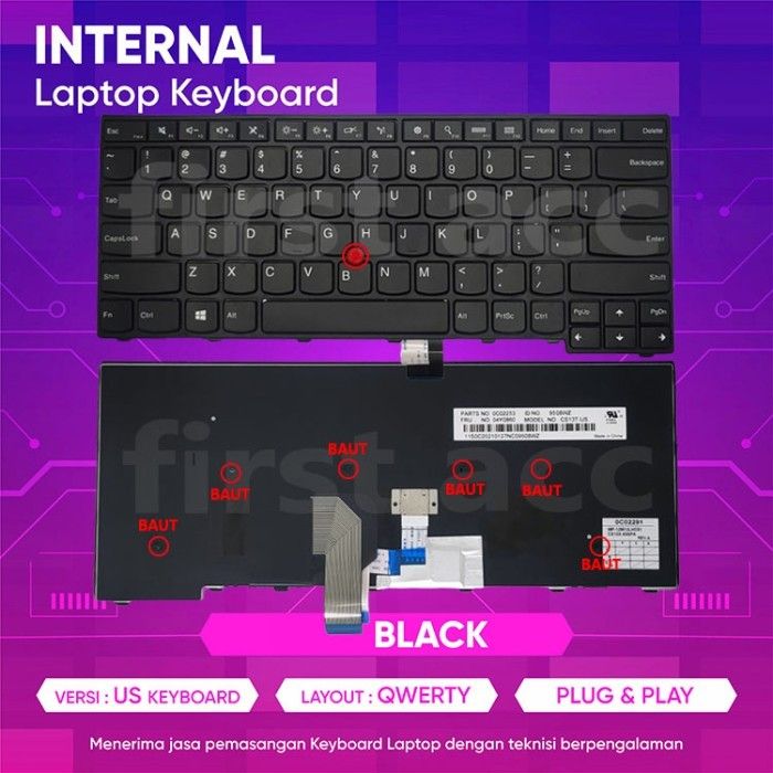 Keyboard Laptop Le T440 T440s T440p T450 T450s | Lazada Indonesia