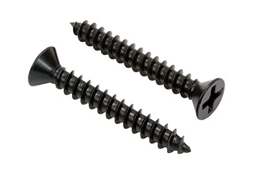 100pcs 50pcs Black wood screw assorted sizes Heavy duty Black finish ...