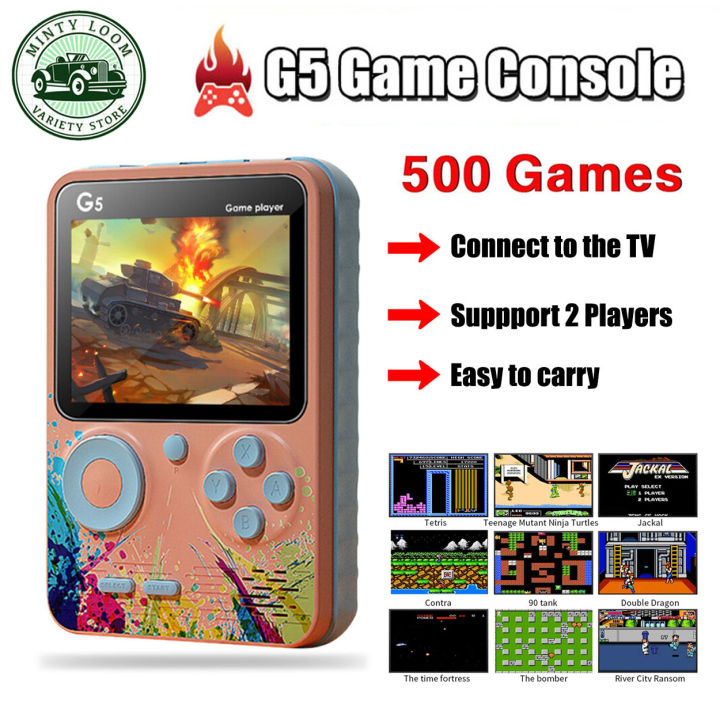 G5 Game Console 500 Games Screen Mini Retro Video Gaming Console ...