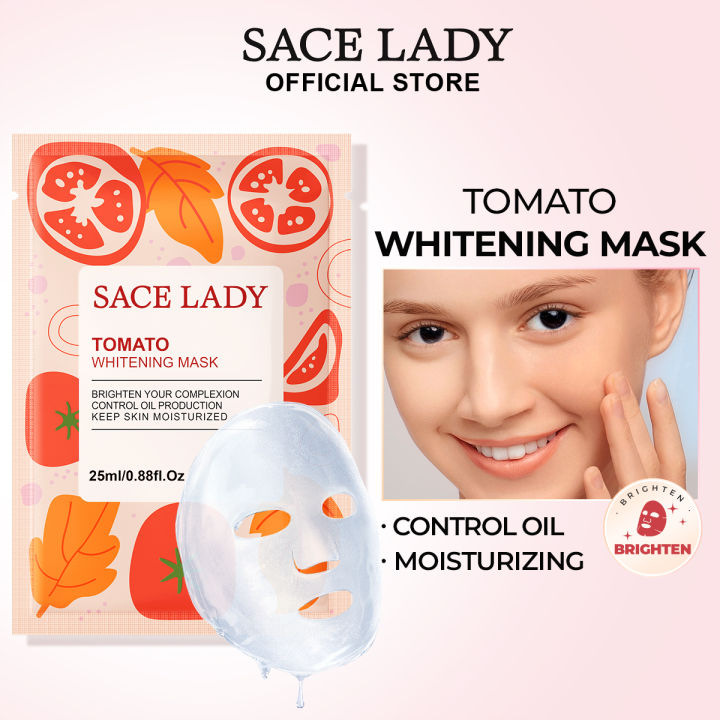 SACE LADY Tomato Whitening Mask Brighten Your Complexion Control Oil ...