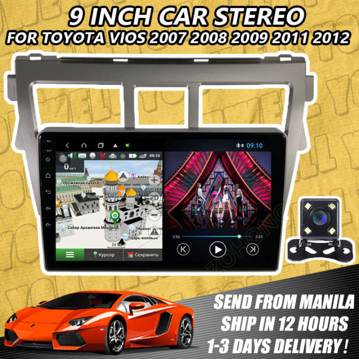 9inch for Toyota vios 2008-2012 Android9 carplay android auto 2Din with ...
