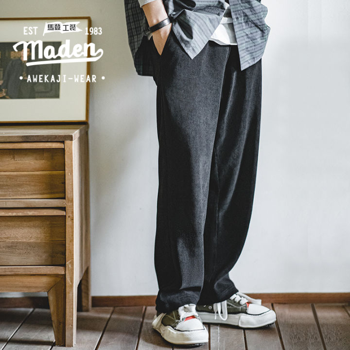 Uncle Fu MADEN 2024ผู้ชายสไตล์เกาหลี,กางเกงขายาวลำลองทรงตรง | Lazada.co.th