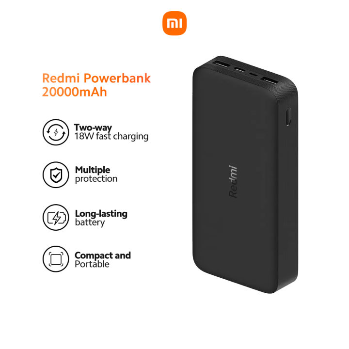 Xiaomi 20000mAh Redmi Fast Charge Power Bank | Lazada PH