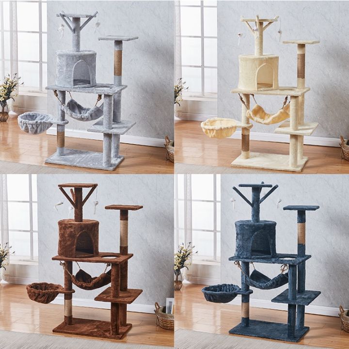 Cat Tree House Cat Condo Bed Scratcher House Cat Tower Hammock Cat