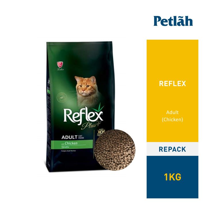 Reflex Cat Dry Food Adult Chicken 1kg (Repack) | Lazada