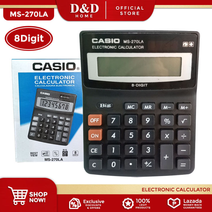 D&D Home | MS-270LA 8-Digit Display Electronic Calculator Best View BIG ...