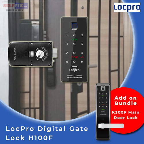 LocPro K300F Digital Door Lock + H100F Gate Lock Bundle (Free Site Inspection) | Lazada Singapore