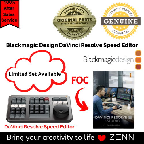 Blackmagic DaVinci Resolve Speed Editor FREE DaVinci Resolve Studio ...