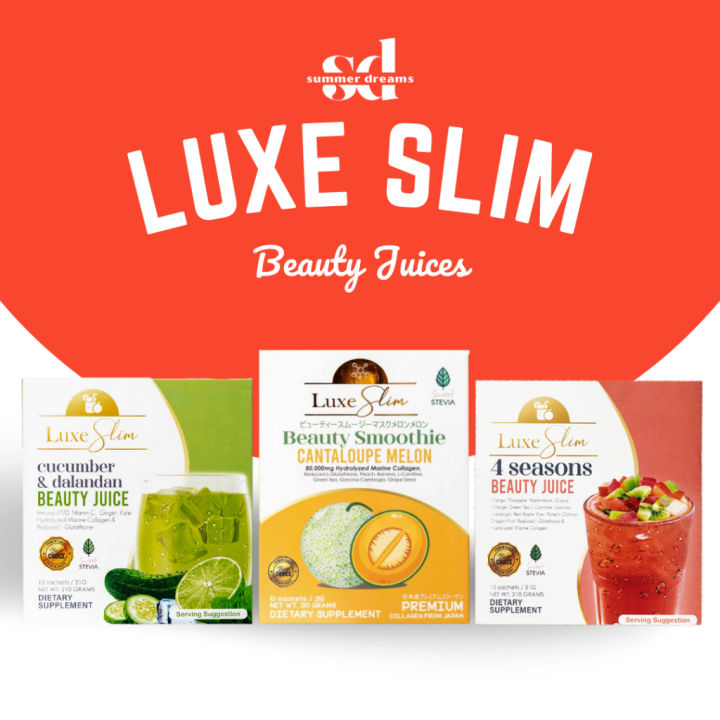 LUXE SLIM Dalandan & Cucumber 10 Sachets 210g LUXE SLIM 4 Seasons 10 Sachets 210g LUXESLIM Melon ...