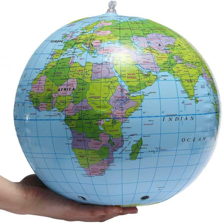 Inflatable Globe World Earth Ocean Map Ball Geography Learning Beach ...