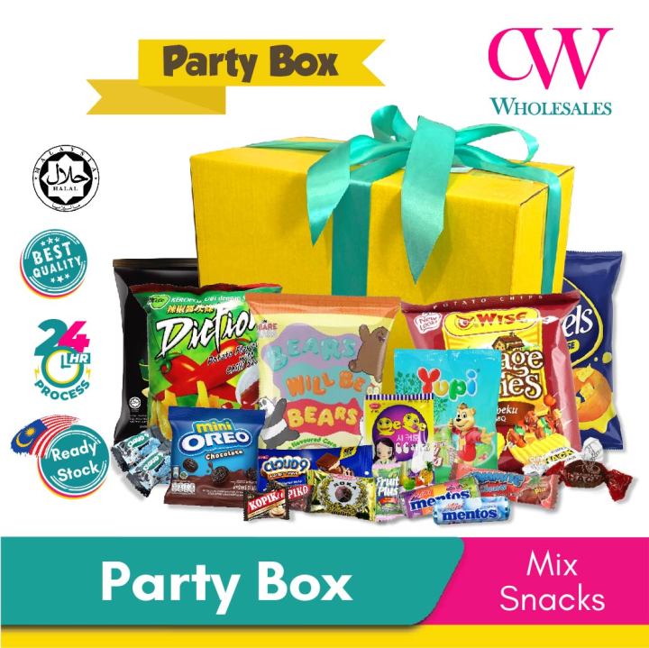 Party Bag snack box Random Snack Sweets Candy Crackers Gummy Biscuit ...