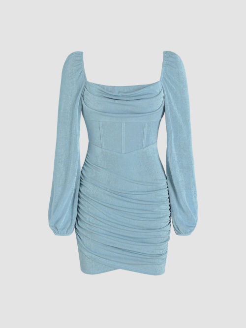 Cider Solid Corset Ruched Mini Dress | Lazada PH