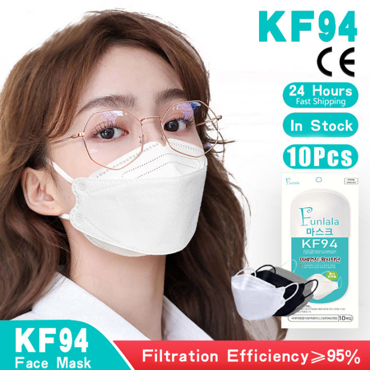 50pcs Kf94 Kids Mask Malaysia Original Cartoon Color Fda Approved Facial 3d Korean Kf94 Reusable ...