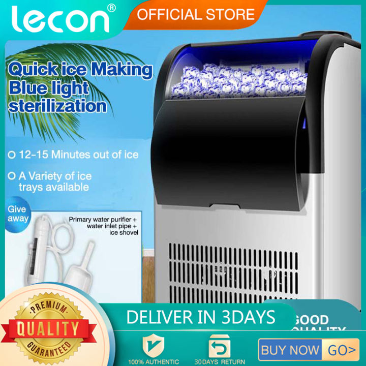 Lecon（220V 60HZ Philippines motor）65KG Intelligent Ice Maker Large ...