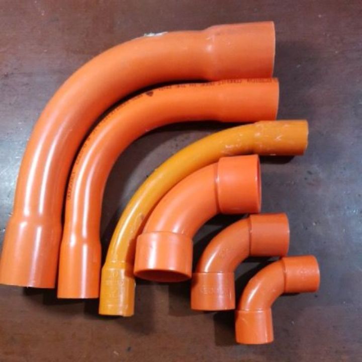 Pvc orange long short elbow electrical for pipe junction box connector ...