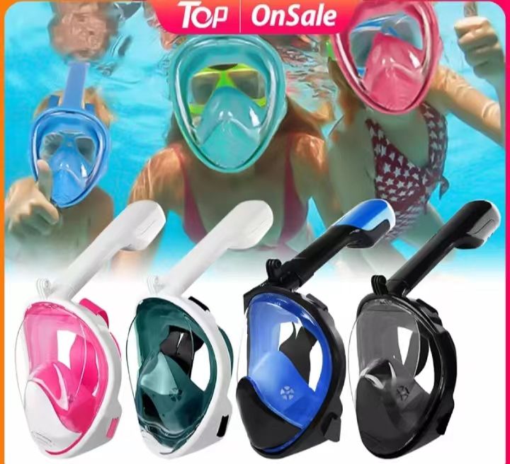 GSHIBOOK Easy Breath Dry Diving Full Face Mask Swimming Goggles for ...
