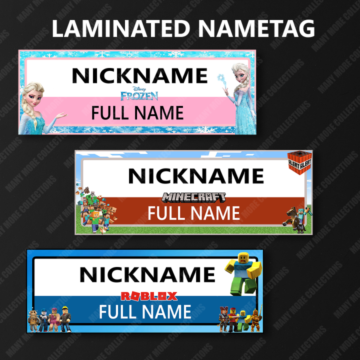 Kids Customized Laminated Nametag for School | Lazada PH