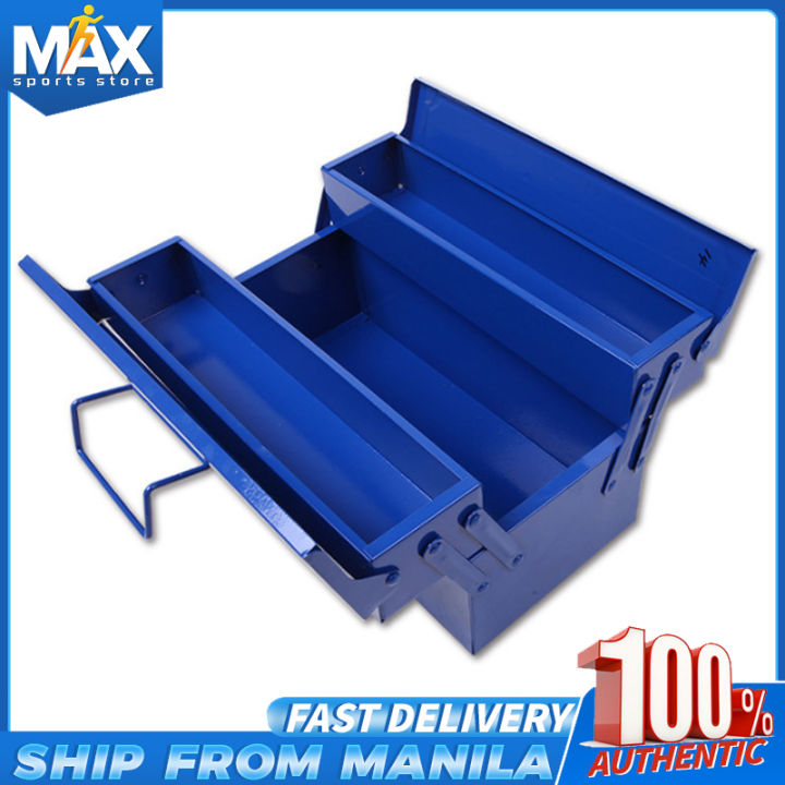 Large Metal Maximum storage tin toolbox Side-opening double-handle ...