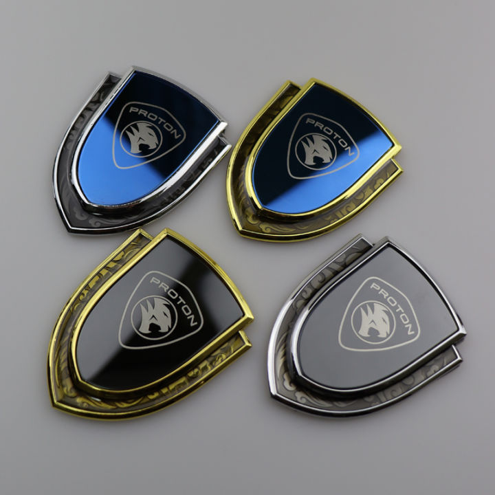 Proton Logo 3D Metal Emblem Car Badge Sticker Side Window Emblem Rear ...
