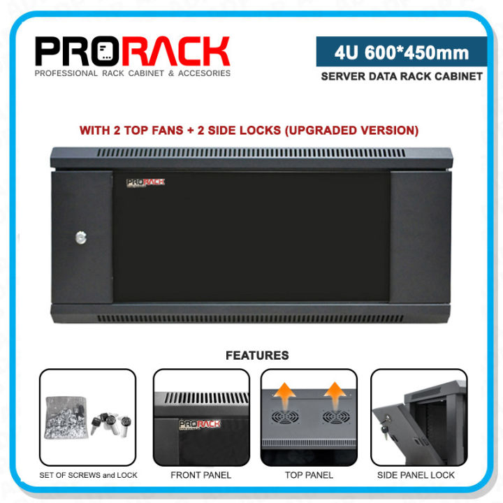 PRORACK 4U CCTV Rack Cabinet with lock for cctv dvr (For Self-Assembly ...