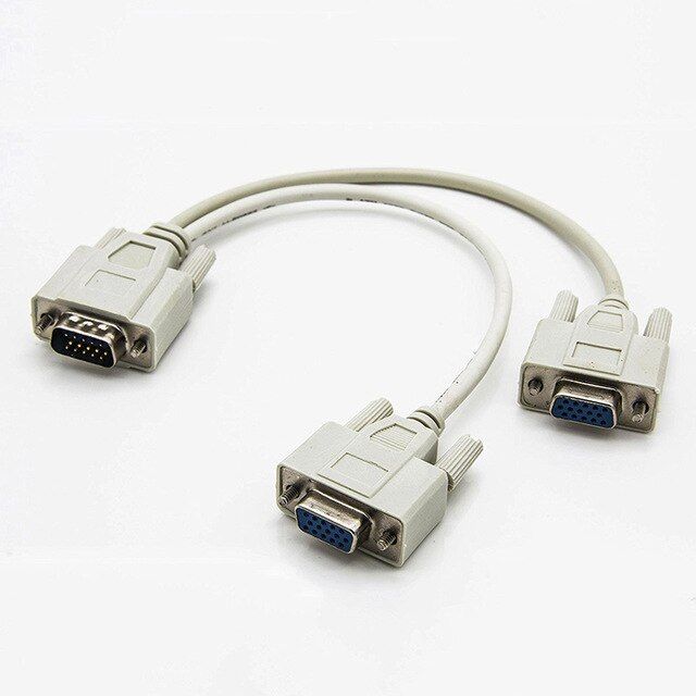 Vga Duplicator Cable 1 Hdb 15 Male To 2 Vga Hdb15 Female Splitter ...
