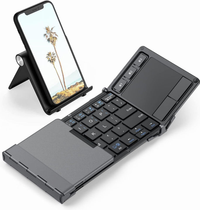 iClever Bluetooth Keyboard, BK08 Folding Keyboard with Sensitive ...