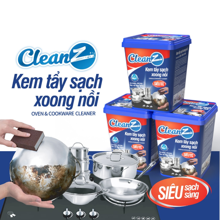Kem tẩy xoong nồi đa năng Cleanz Aikomi 500g (TẶNG KÈM MIÊNG XỐP VỆ SINH) | Lazada.vn