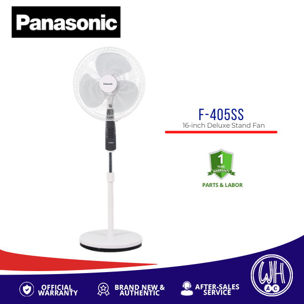 Panasonic 16" Deluxe Stand Fan (F405SS - White/Gray) | Lazada PH