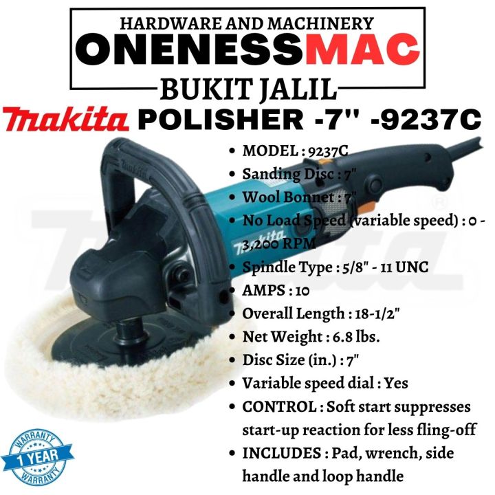 ''MAKITA'' POLISHER -7'' -9237C | Lazada