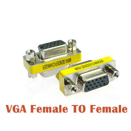 【READY STOCK】VGA female to female adapter DB15 hole to hole vga wire ...