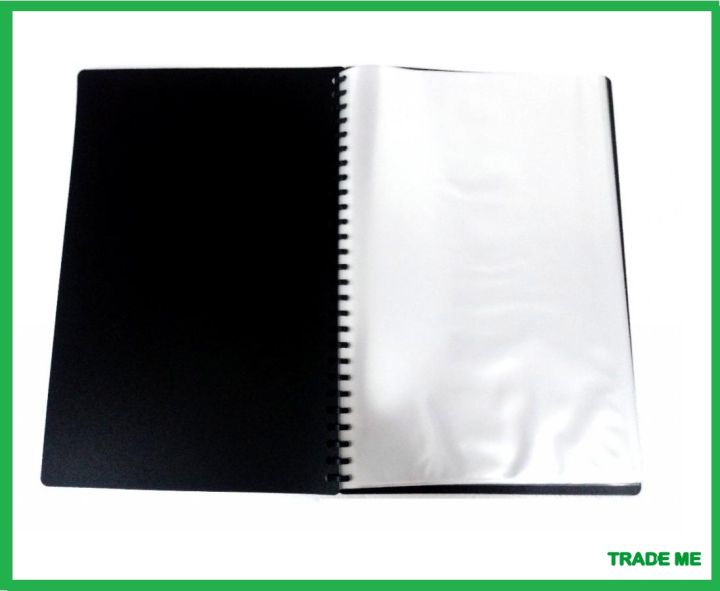CLEARBOOK SPIRAL LONG with 20 sheets plastic pockets Refillable (27 ...